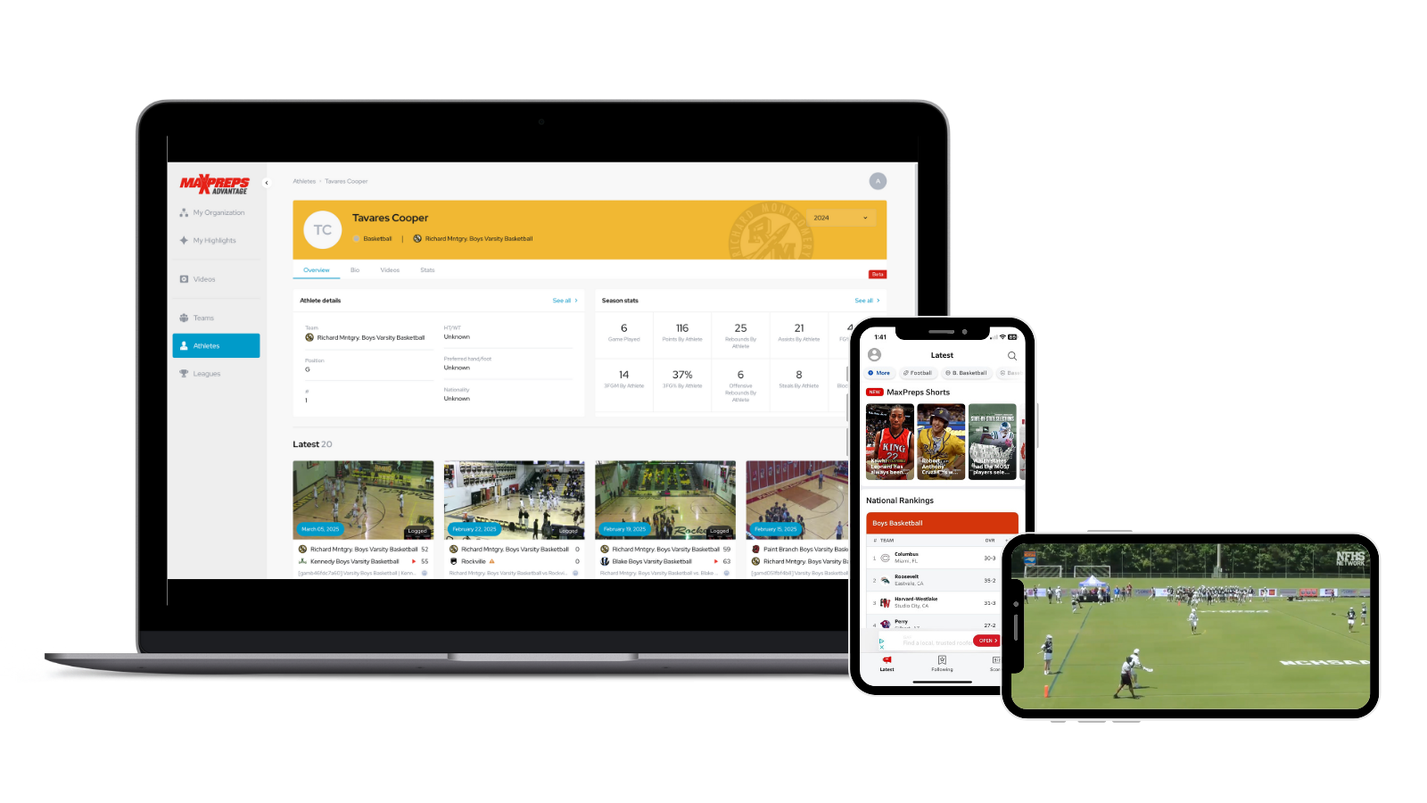 Coaching Tools & Analytics | MaxPreps Advantage